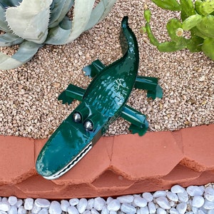 Large Handmade Metal Crocodile Alligator | Yard Art Garden Decor ...