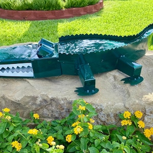 Large Handmade Metal Crocodile Alligator | Yard Art Garden Decor ...