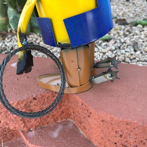 Handmade Metal Police Officer Minion | Farmhouse Yard Art Garden Decor ...