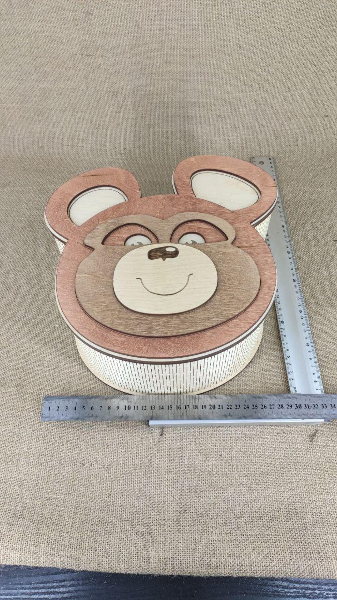 CDR, DXF, PDF, Ai, Svg Files. Large Bear Shaped Box With Magnetic Lid ...