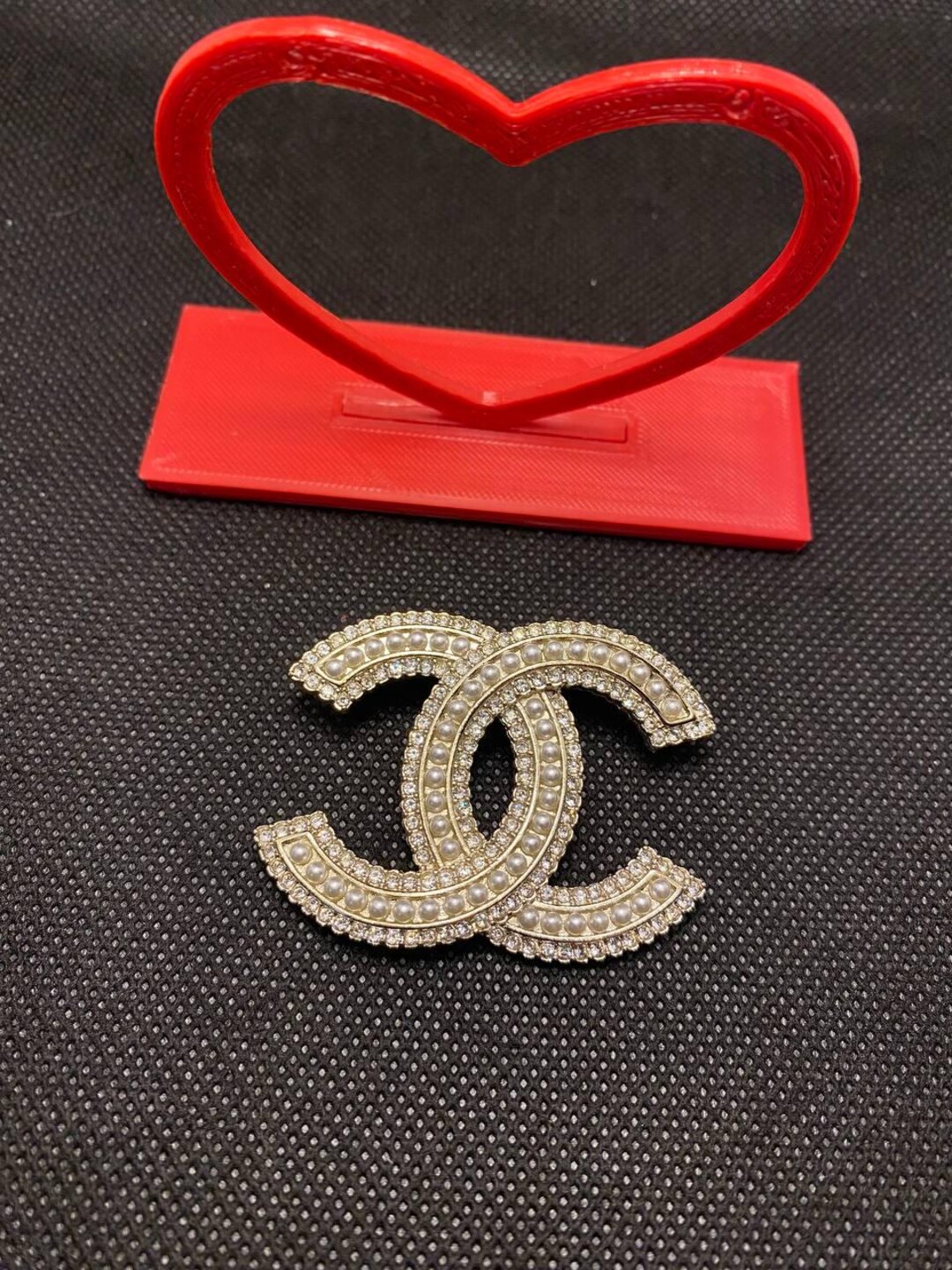 Chanel Gold Pearls and Pebbles CC Logo Brooch - Etsy