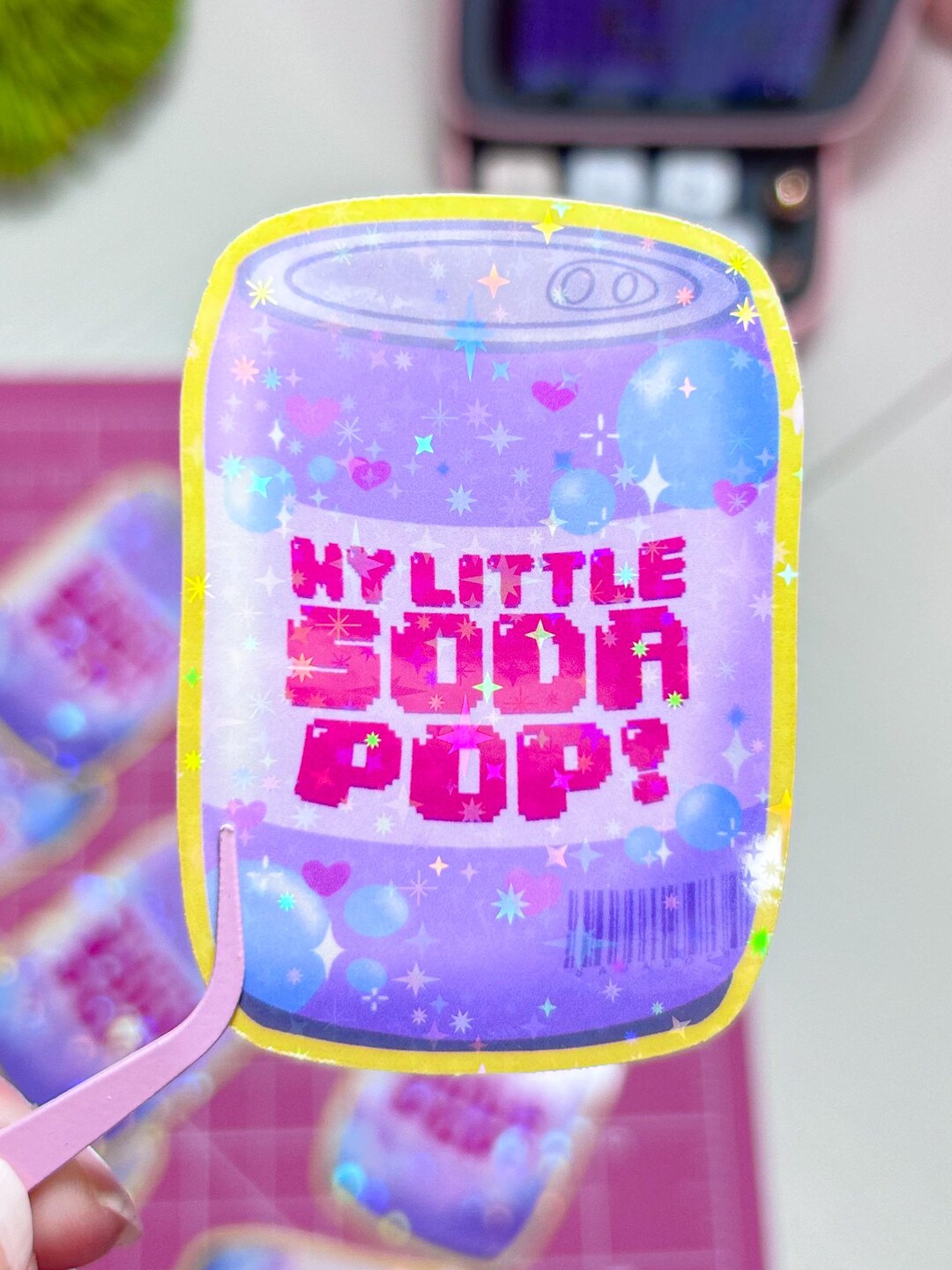 Kpop Demon Soda Pop Sticker | “my Little Soda Pop” | Kawaii Anime Vinyl ...