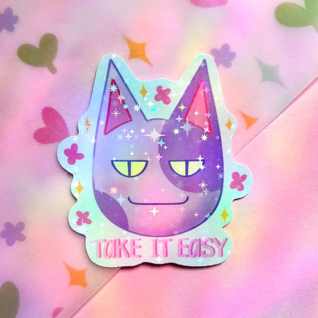 Bob Villager Sticker | ACNH Inspired Holographic Vinyl Decal - Etsy