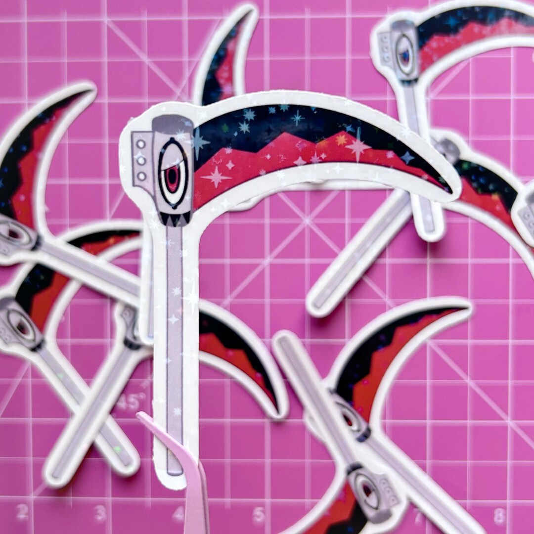 Soul Eater Inspired Scythe Sticker| Anime Vinyl Holographic Sticker - Etsy