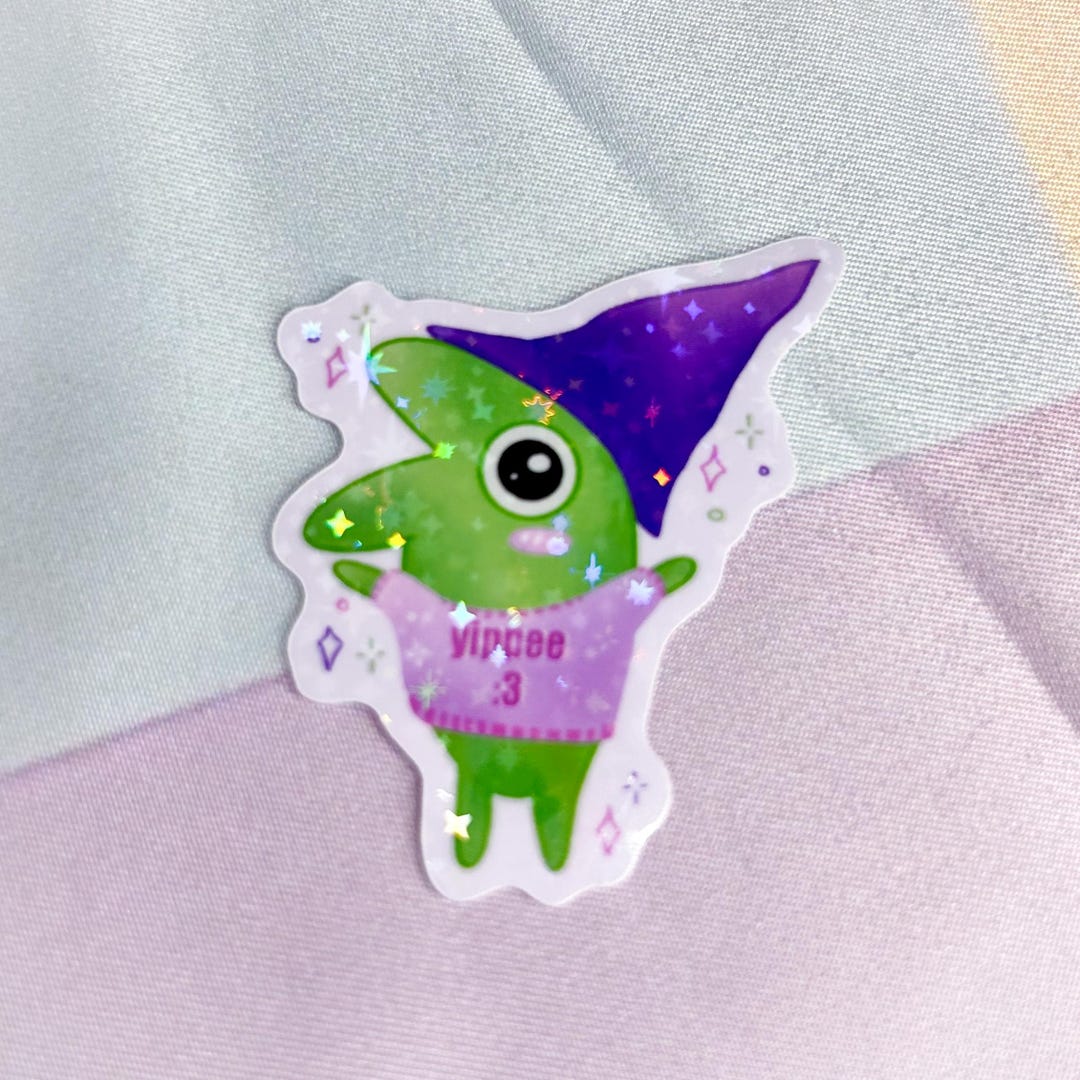 Glep Says “yippee!” Sticker | Smiling Friends Inspired Vinyl ...