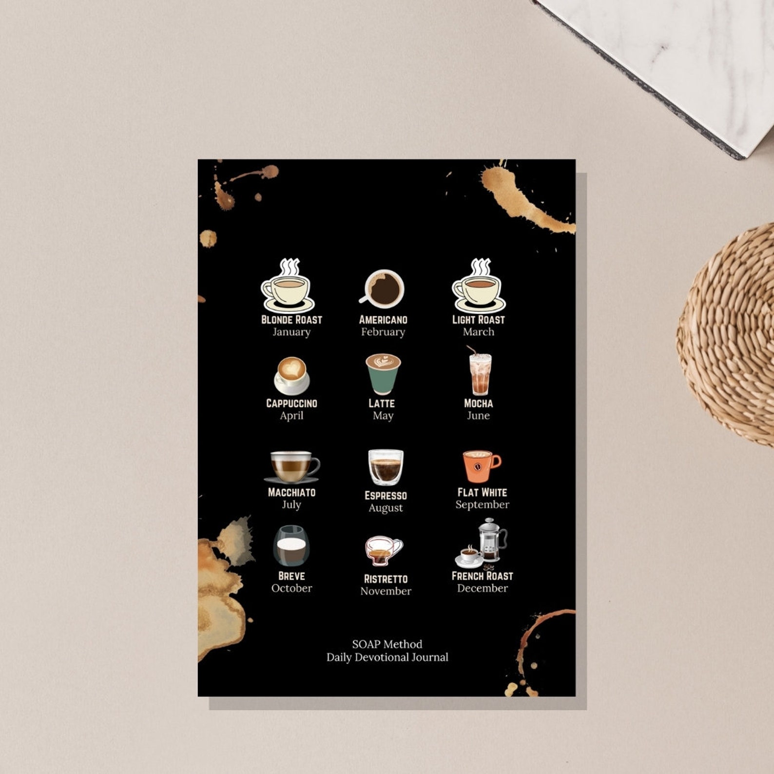 Coffee-themed SOAP Method Bible Study Printable Journal | Downloadable ...
