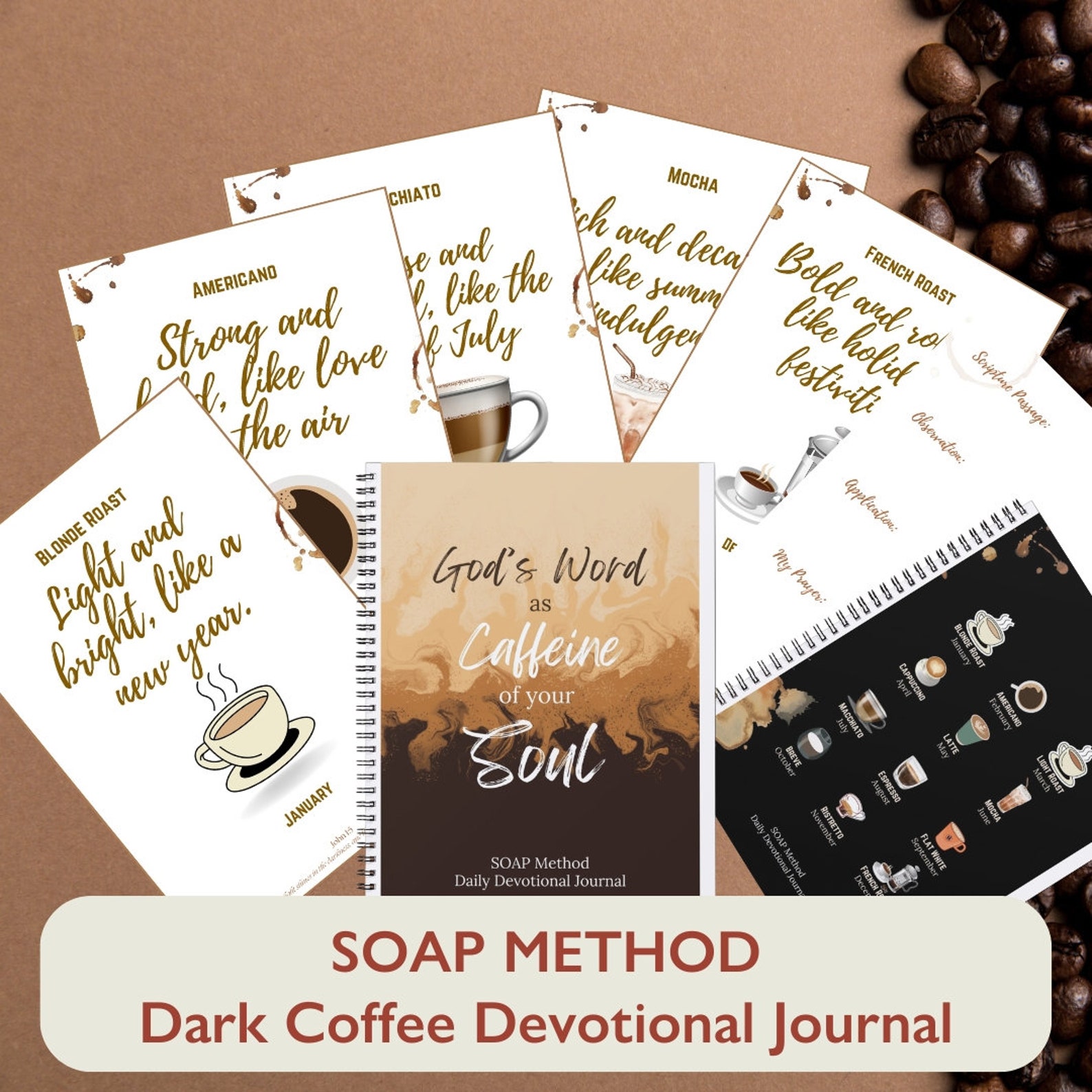 Coffee-themed SOAP Method Bible Study Printable Journal | Downloadable ...