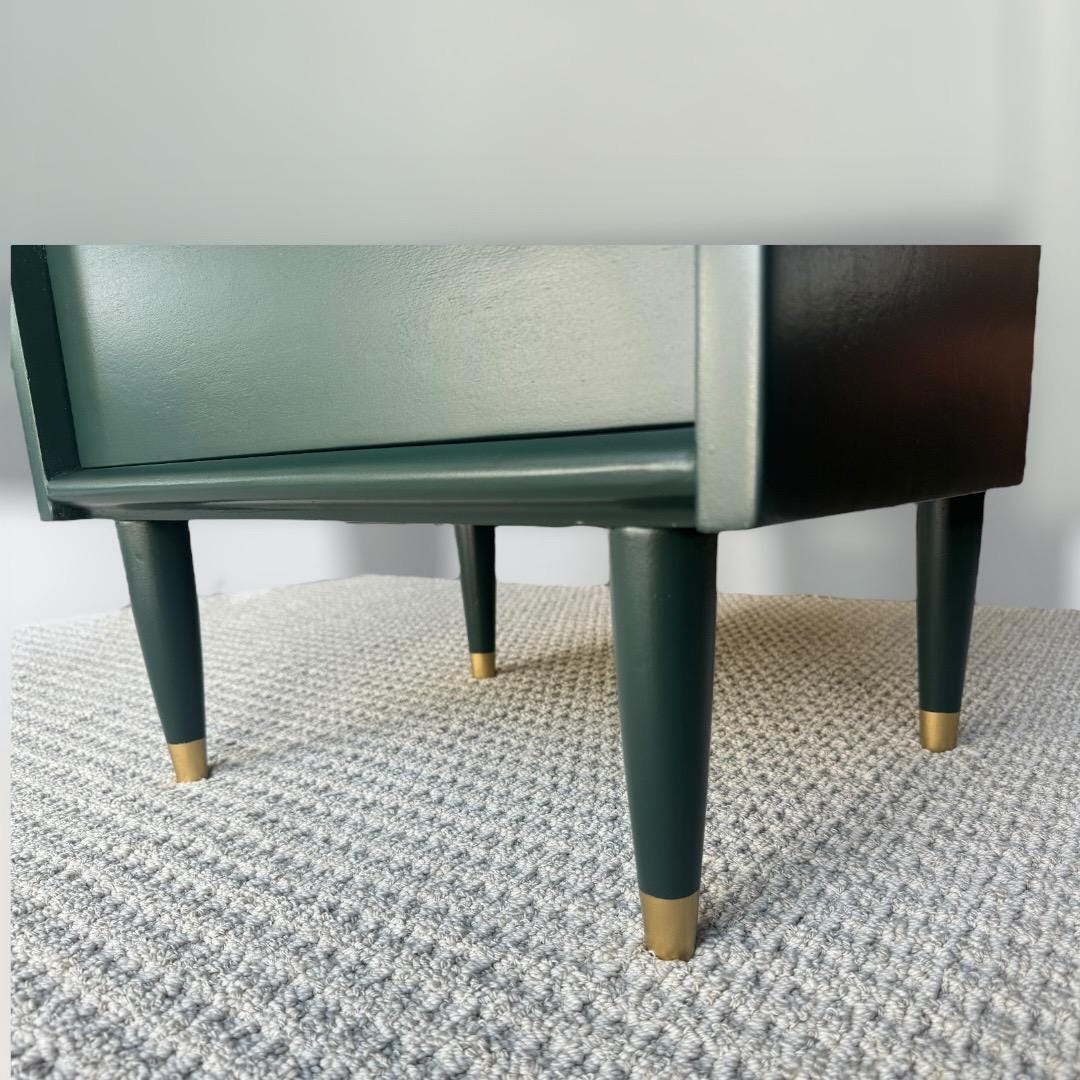 Mid Century Modern Green End Table - Etsy
