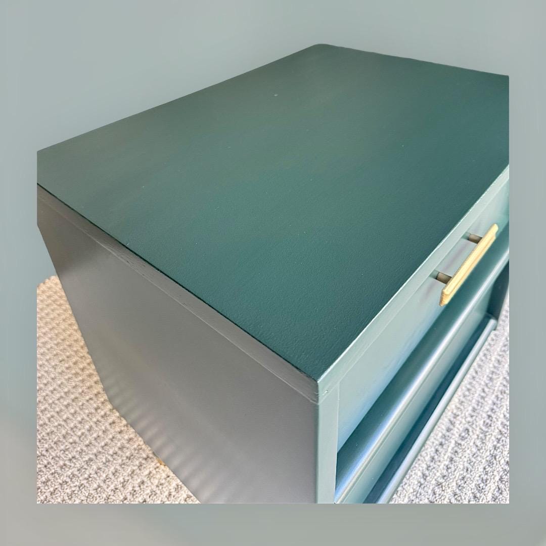Mid Century Modern Green End Table - Etsy