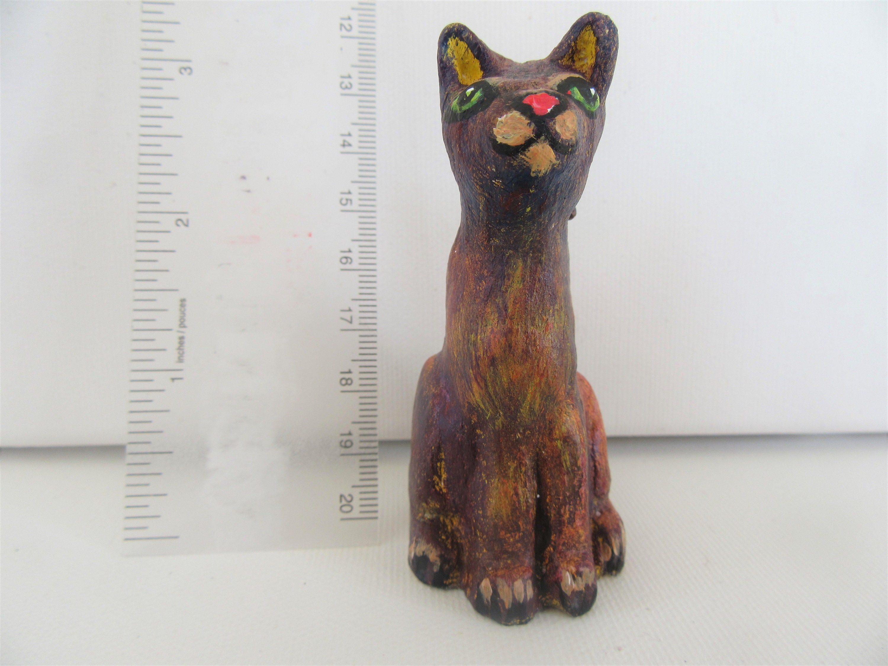 Miniature Sculpture Collectable Animal Figurine, Folk Art Burmese ...