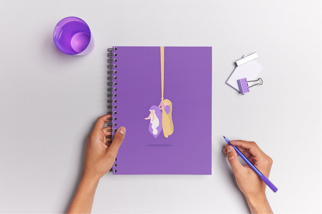 Tangled Rapunzel A5 Spiral Notebook Disney: Tangled Cute Minimalistic ...