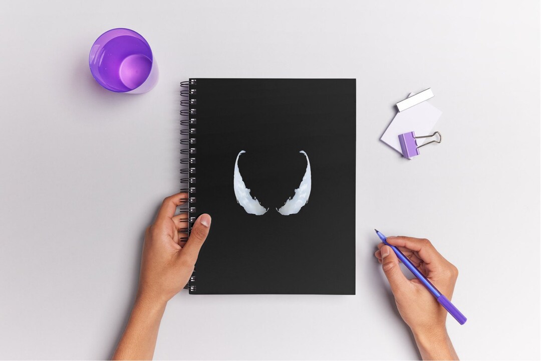 Venom A5 Spiral Notebook Spider-man Villain Cool Minimalistic Eddie ...