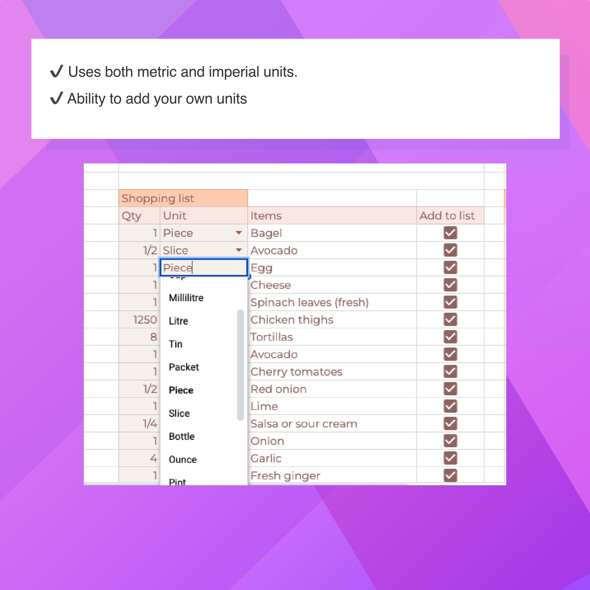 Weekly Meal Planner and Grocery List | Automated Shopping List | Food ...