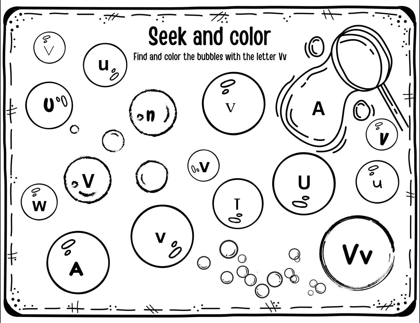 Seek and Color Letter Identification - Etsy