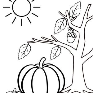 Fall Digital Coloring Book - Etsy