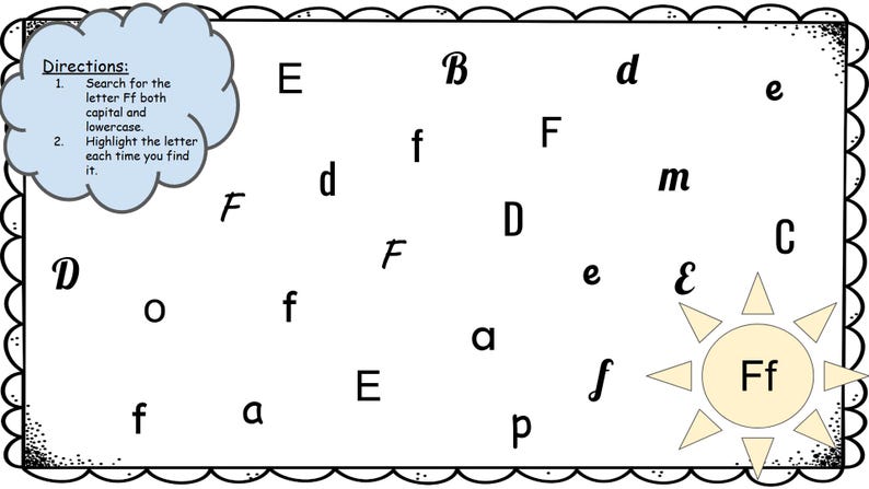 Seek and Highlight Letters - Etsy