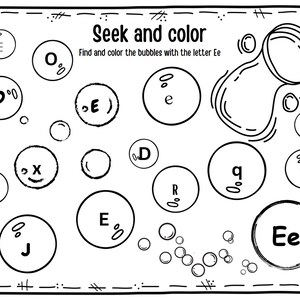 Seek and Color Letter Identification - Etsy