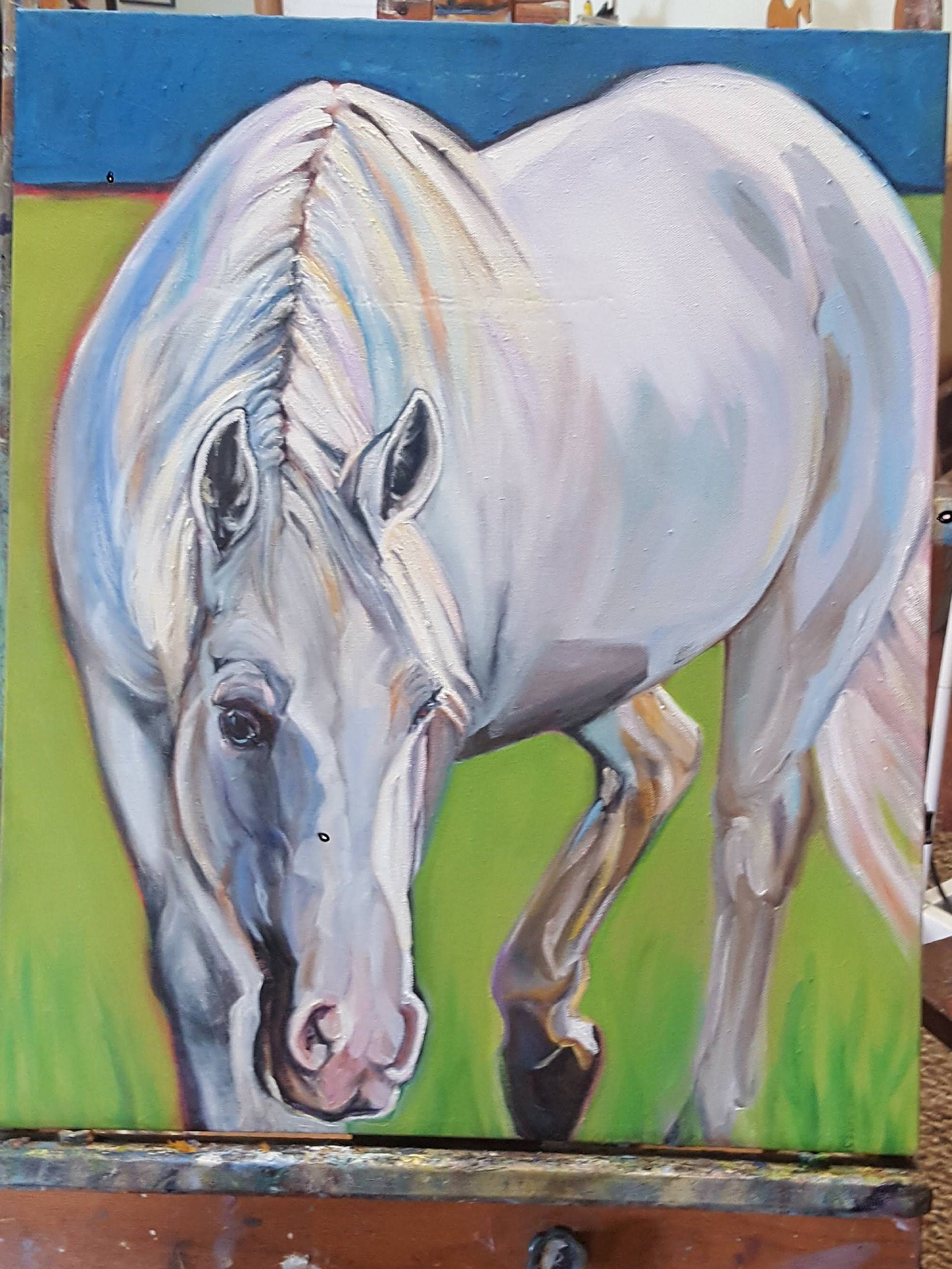 Custom horse painting horse artist painting from your photo | Etsy
