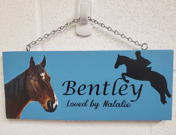 Custom Stall Sign With Portrait Decal and Faux Finish - Etsy