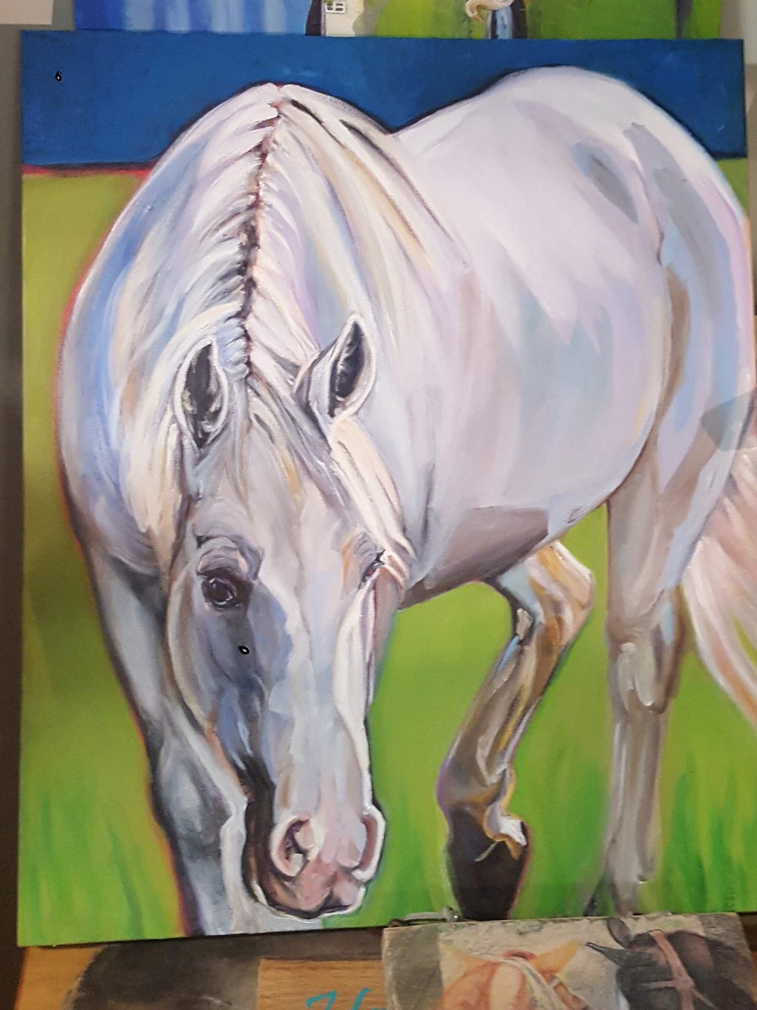 Custom Horse Painting, Equestrian Decor, Equine Art, Custom Horse ...