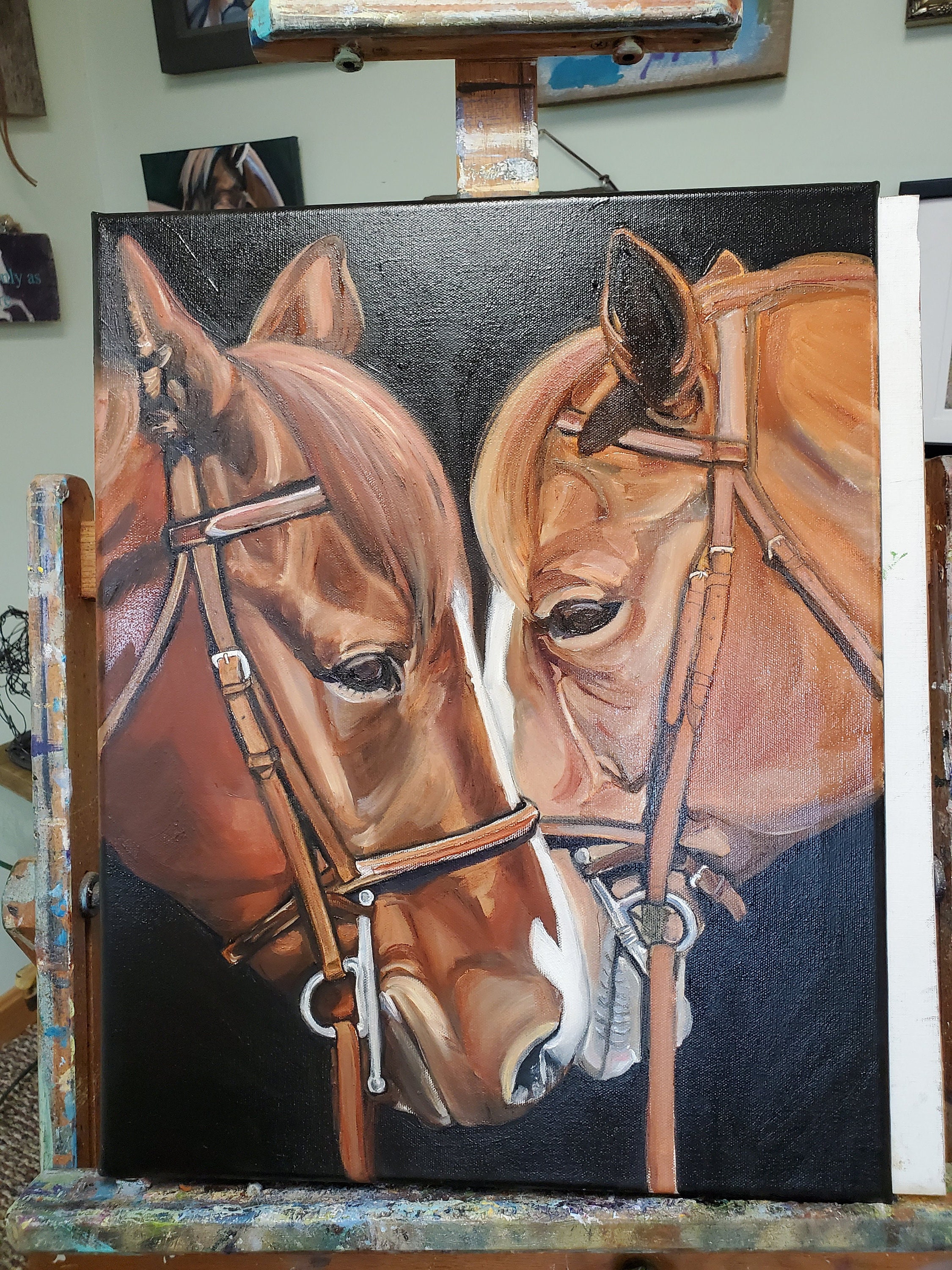 Custom horse painting horse artist painting from your photo | Etsy