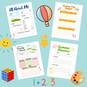 Kids Summer Activities Journal | Printable Daily Planner & Fun ...