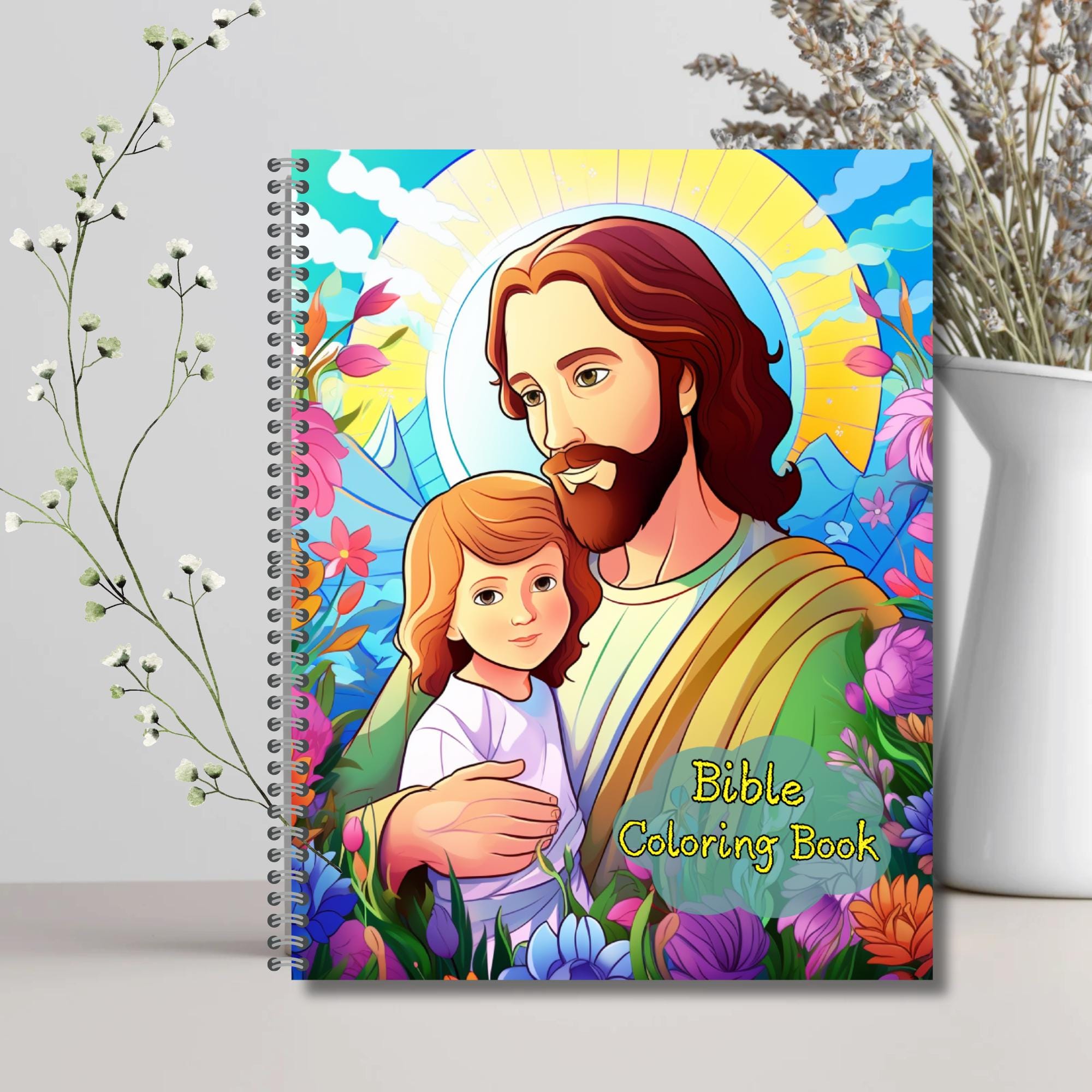 Printable Bible Coloring Book: 50 Christian Designs (digital Download ...