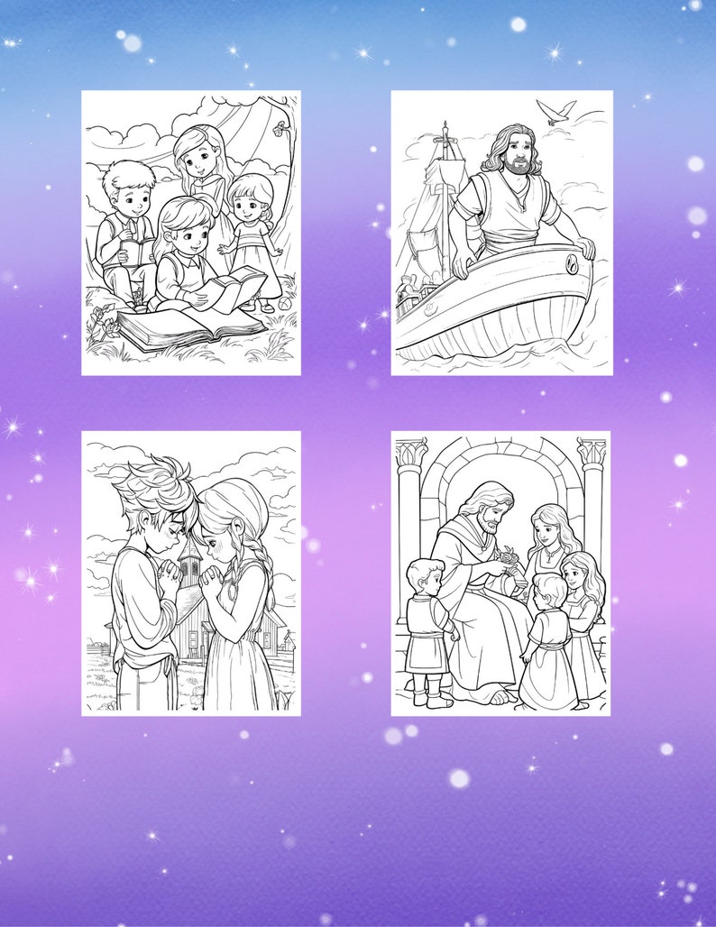 Printable Bible Coloring Book for Kids : Digital Christian Coloring ...