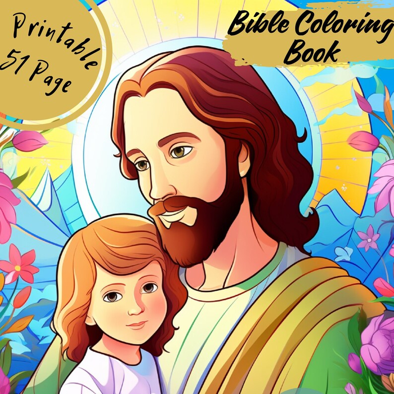 Printable Bible Coloring Book for Kids : Digital Christian Coloring ...