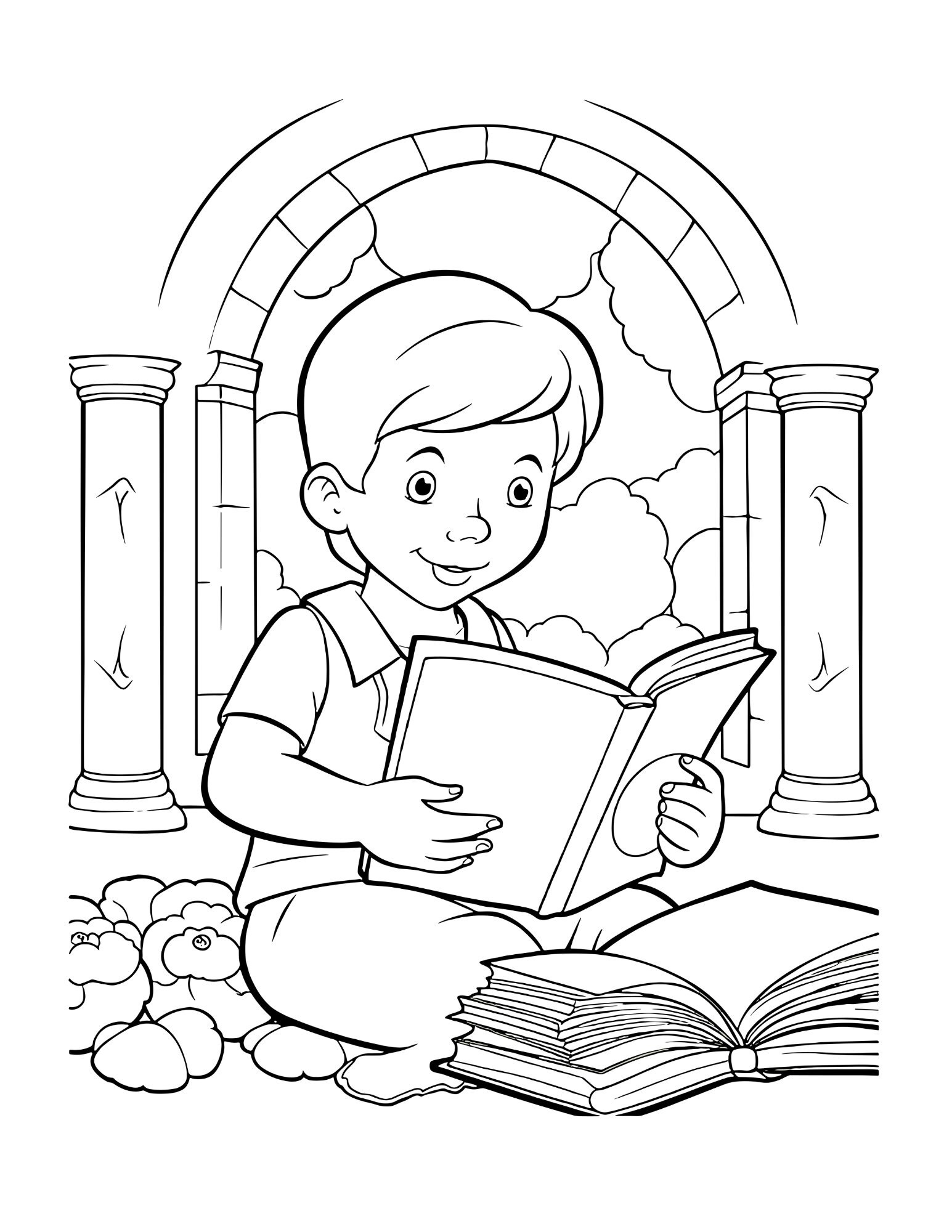 Printable Bible Coloring Book for Kids : Digital Christian Coloring ...