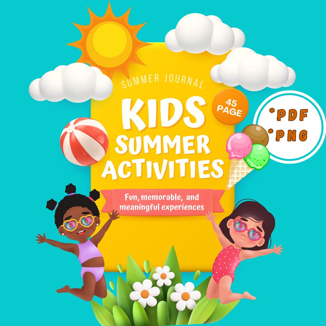 Kids Summer Activities Journal | Printable Daily Planner & Fun ...