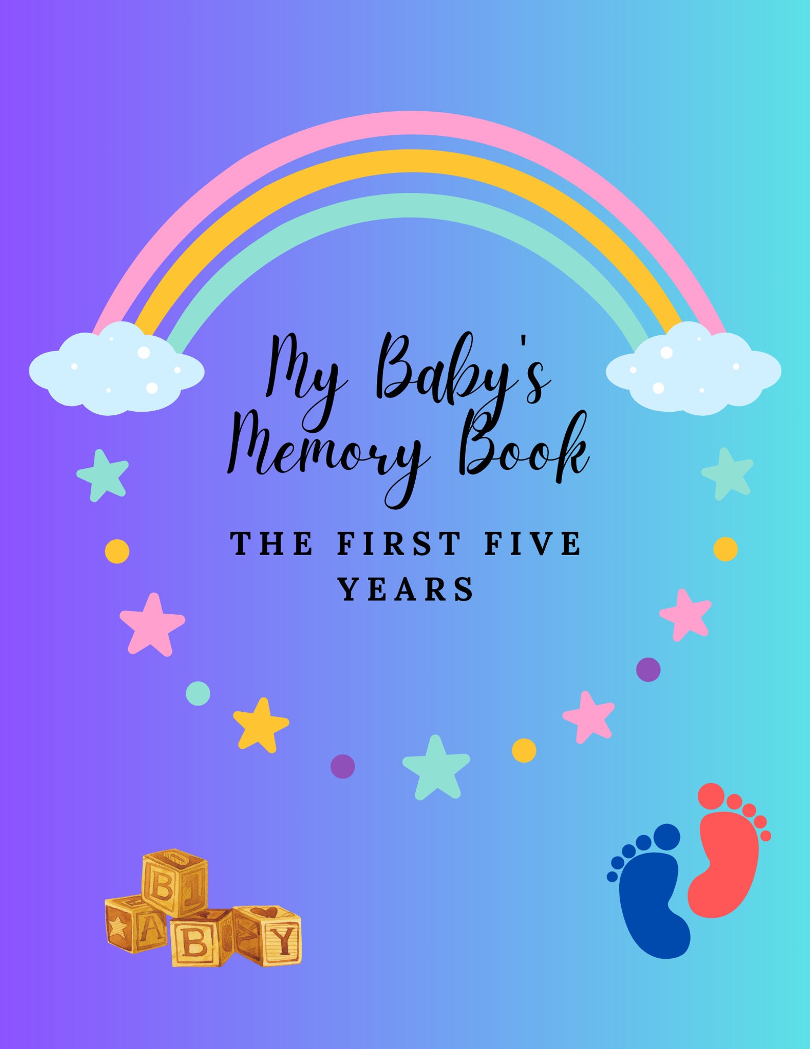 Printable Baby Memory Book: First Five Year| Baby Memory Book | Baby ...