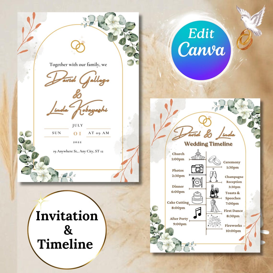 Editable Template Wedding Invitations: Elegant Designs for Your Special ...