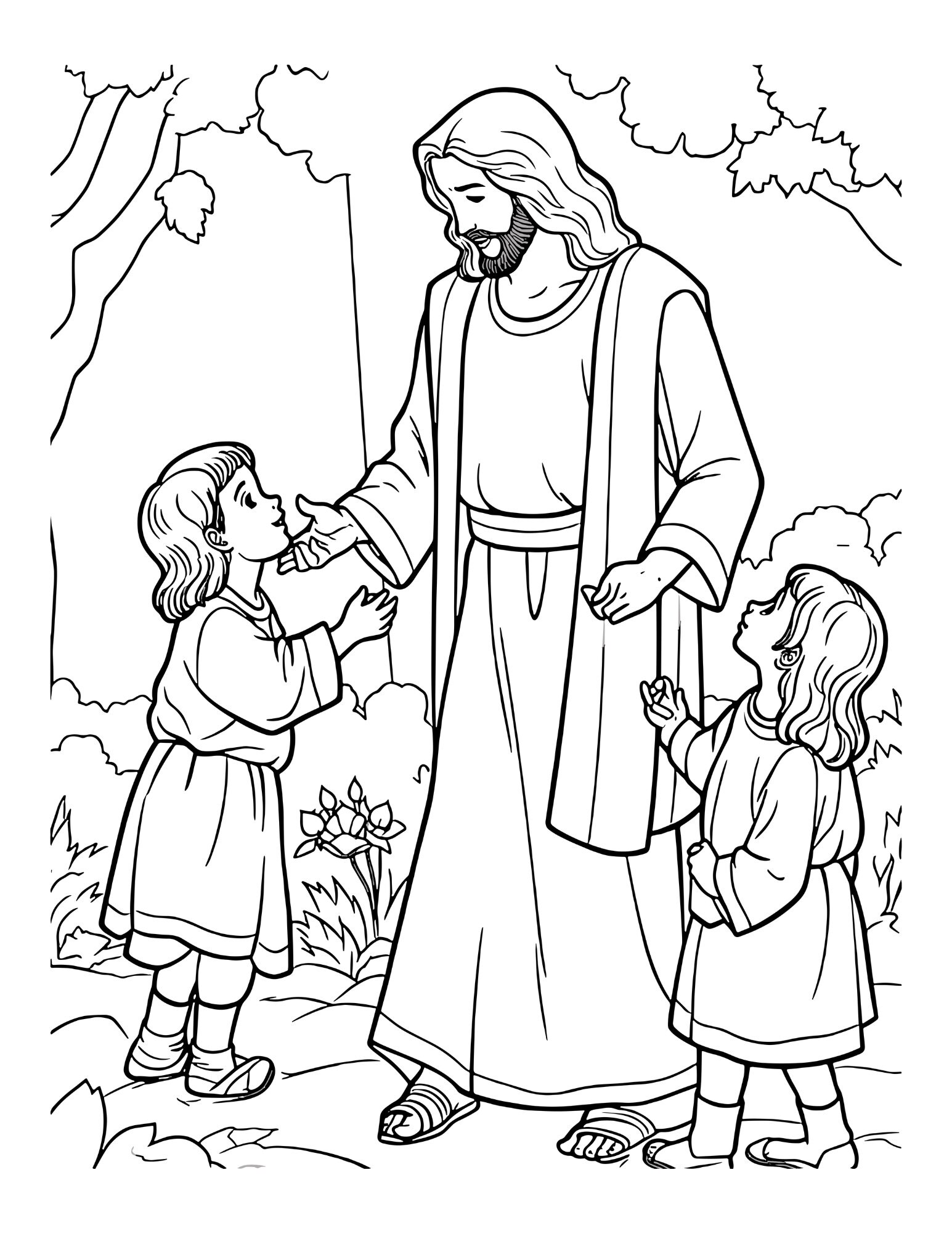 Printable Bible Coloring Book for Kids : Digital Christian Coloring ...