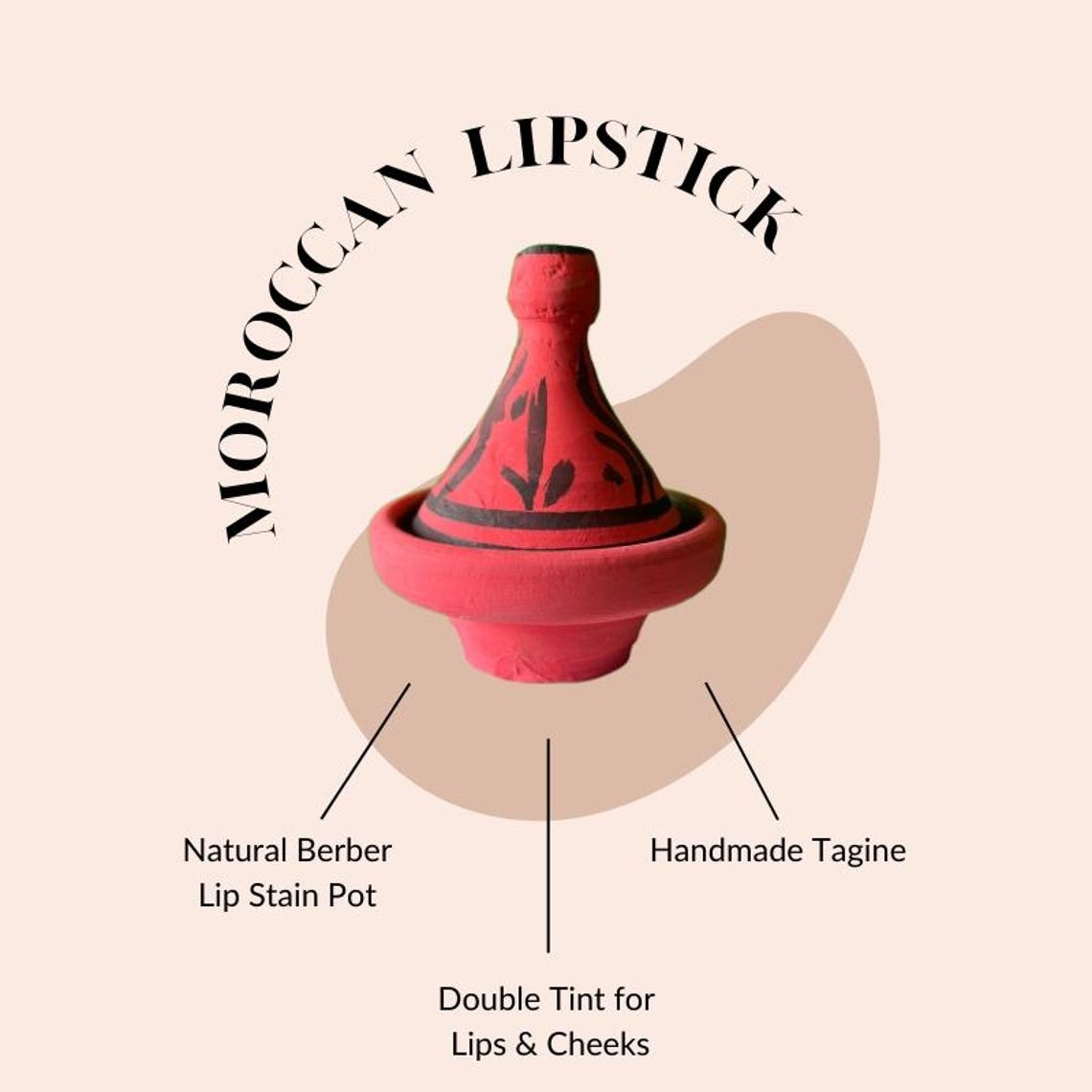 Handcrafted Moroccan Lipstick Tagine| Natural Berber Lip Stain Pot ...