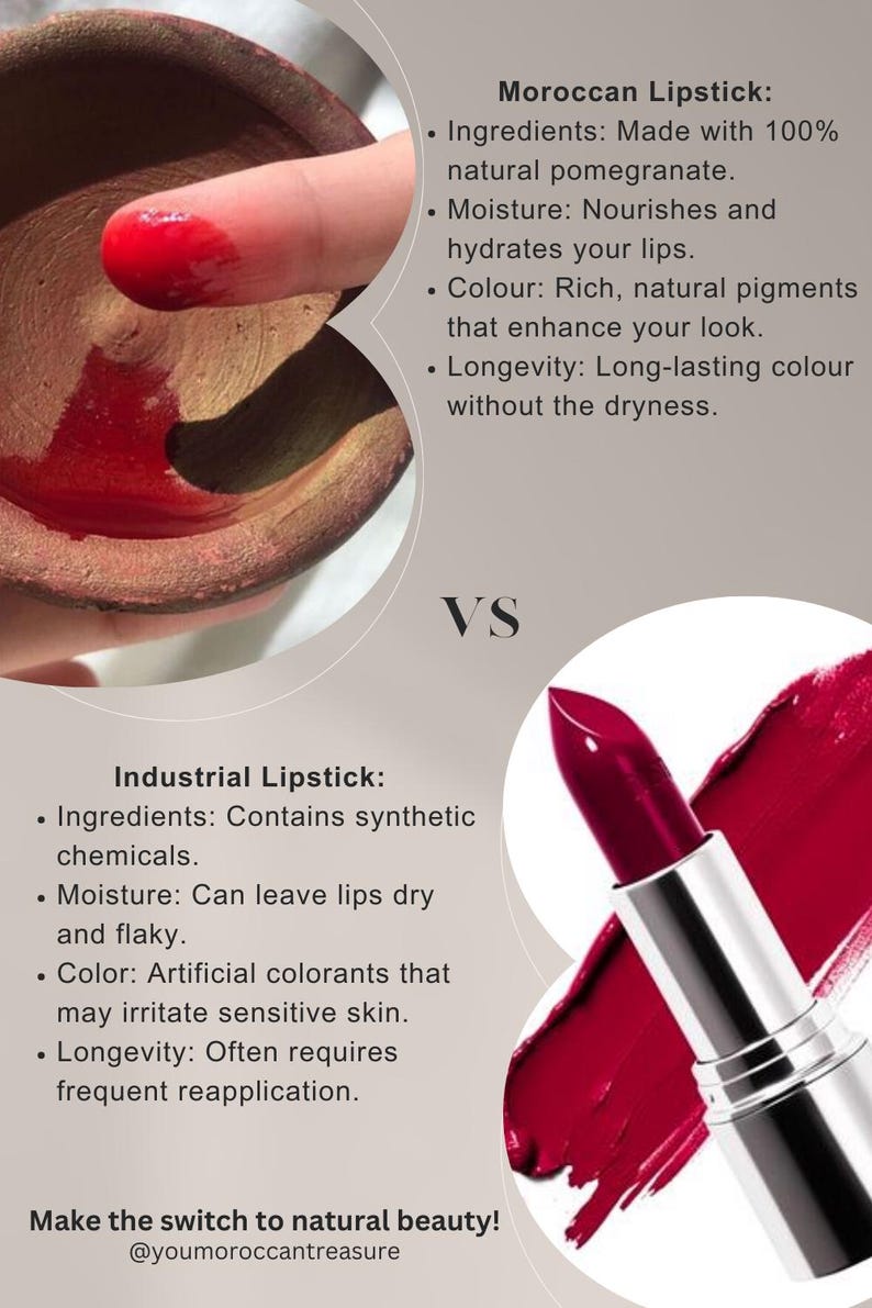 Berber Lip Stain, Moroccan Clay Pot, Lip and Cheek Stain, Handcrafted ...