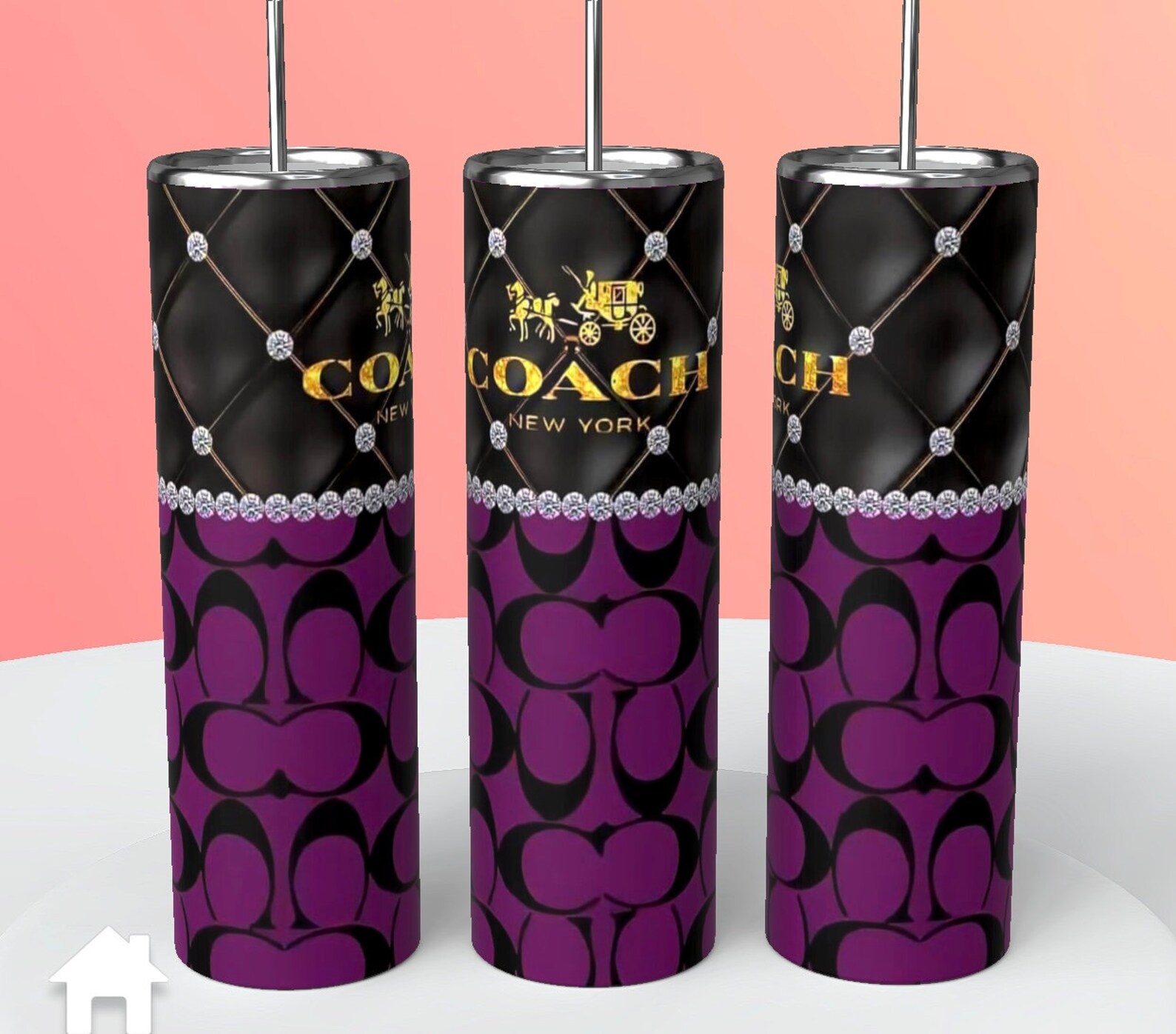 Cool Coach Purse Look Alike Tumbler/water Bottle. Stainless Steel ...