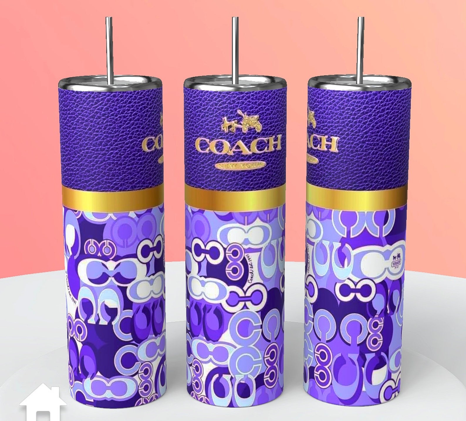 Cool Coach Purse Look Alike Tumbler/water Bottle. Stainless Steel ...