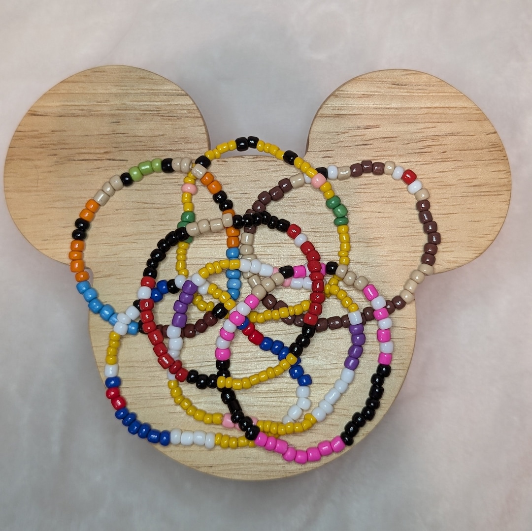 Mickey Mouse - Disney Character Inspired Beaded Bracelets - Custom - Etsy
