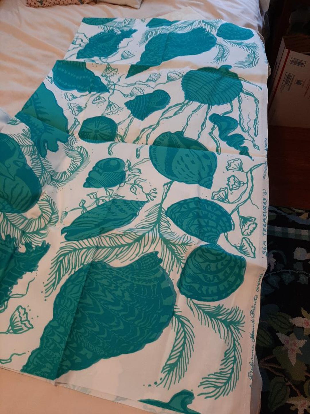 1 Yard Plus Bahama Handprints Fabric - Etsy