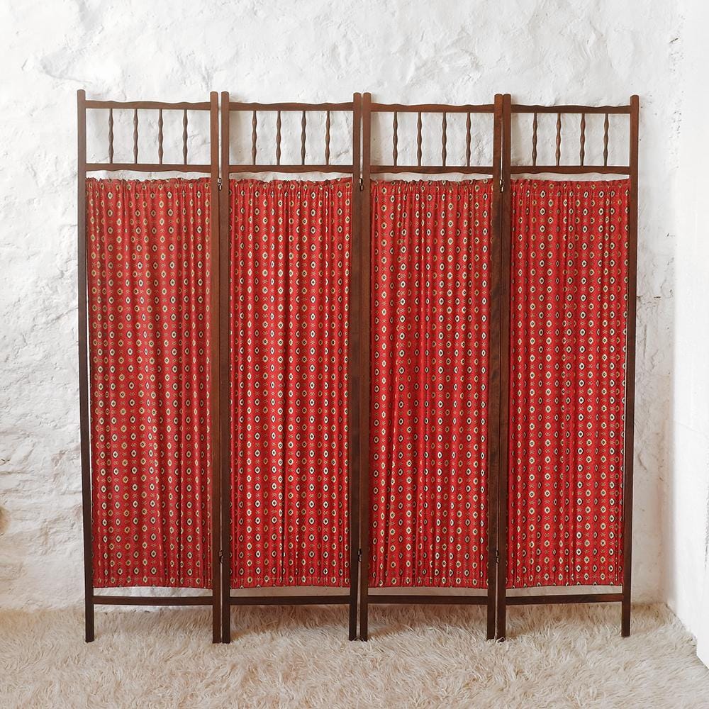 Mid-century French Folding Screen, 1960s, Vintage Room Divider Made in ...