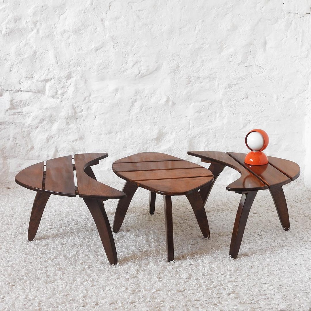 3 of 3, Mid-century Modern Side Table Set Made in Germany, Rausch ...