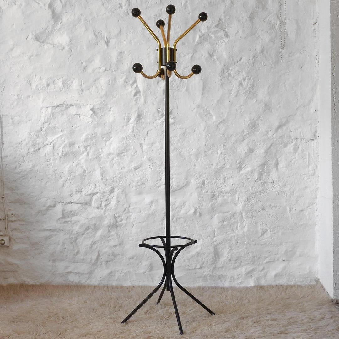 Coat Rack Standing 50s Mid-century Modern Made in France Atomic Era ...