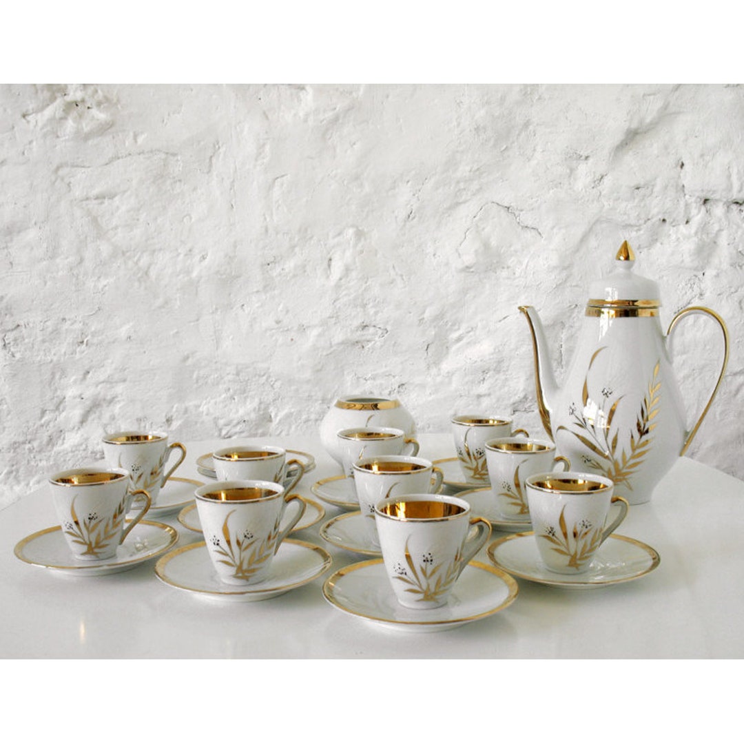Capeans Spain Mid-century Porcelain Tea Coffee Set 25 Pieces, Coffee ...