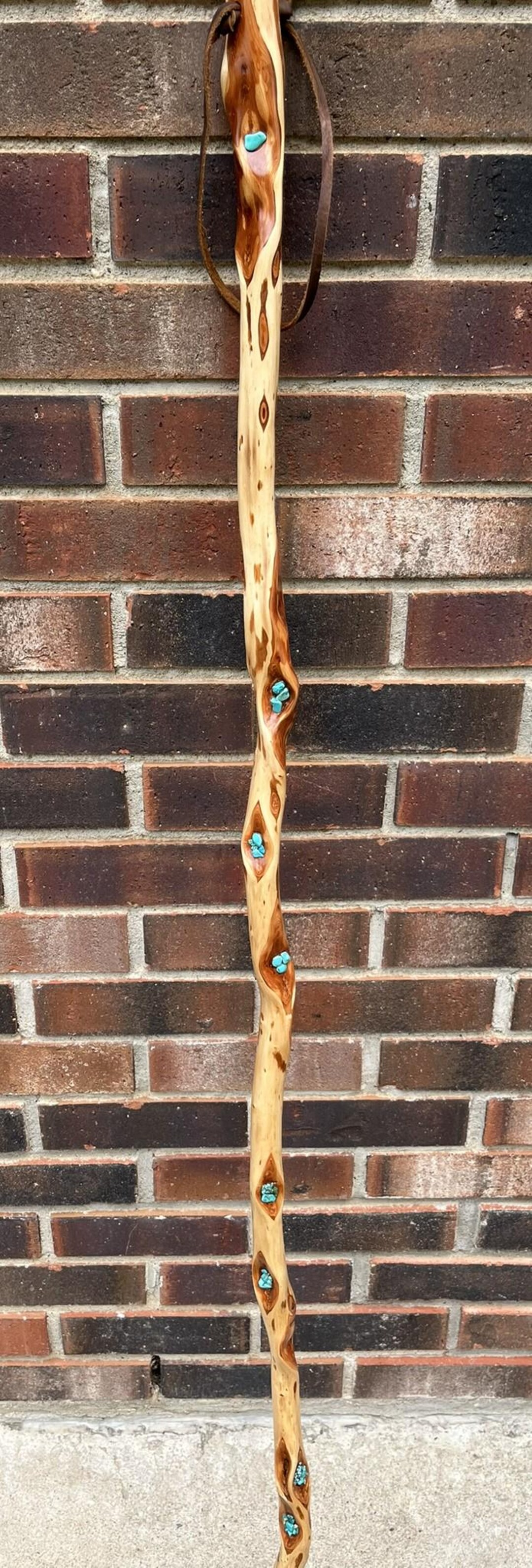 Lady's Diamond Willow Walking Stick With Turquoise Stones - Etsy Canada