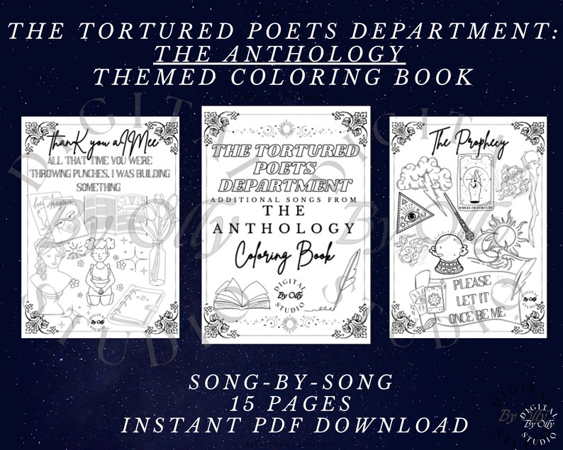 Printable 'the Tortured Poets Department: the Anthology' Album-themed ...