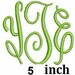 Chamberlain Fancy 5 Inch Monogram Embroidery Font Digital File Download ...