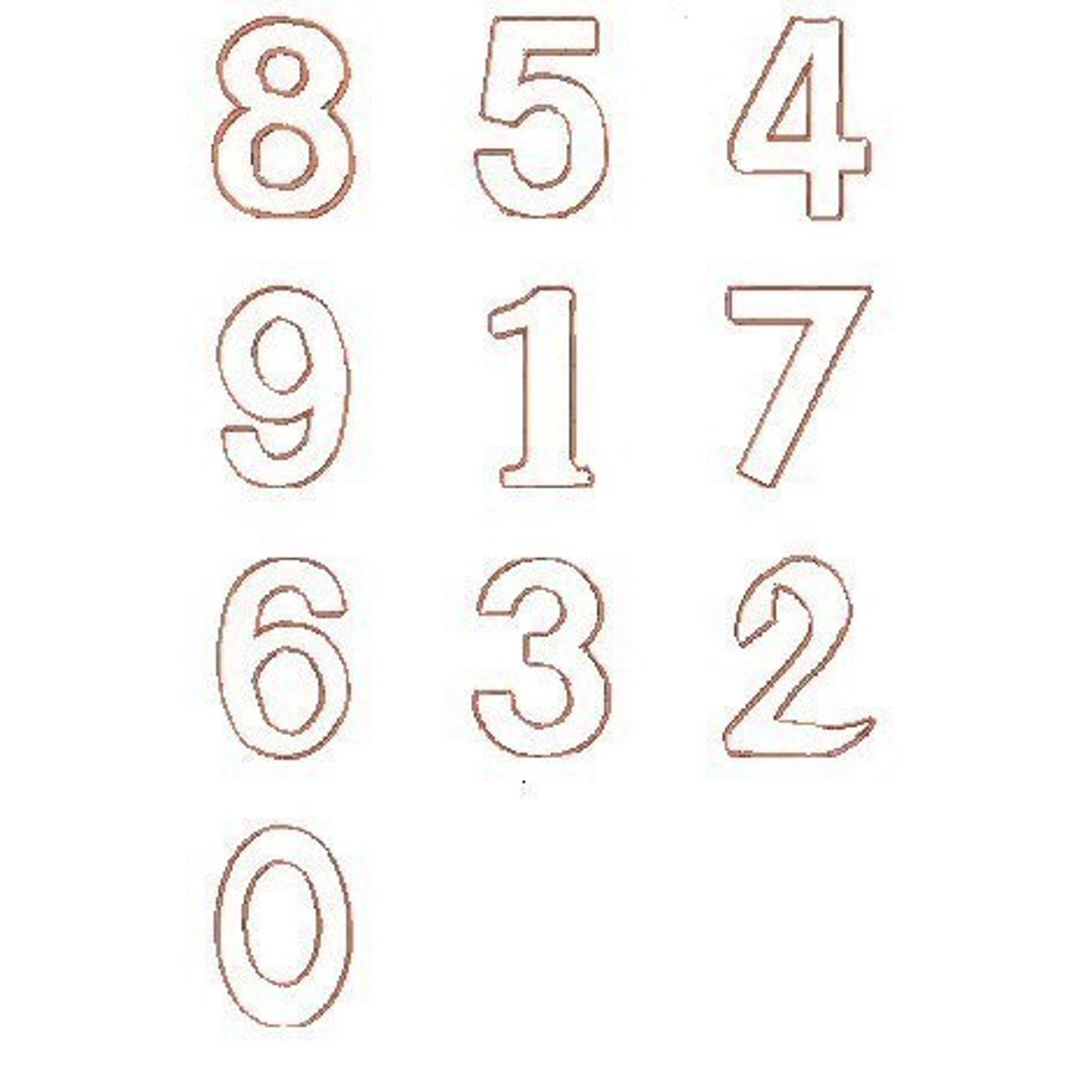 Birthday Numbers Machine Embroidery Applique Designs Zig Zag | Etsy