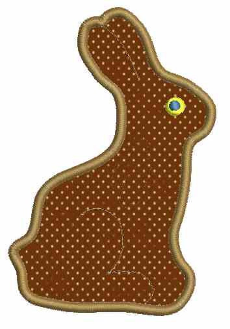 Chocolate Easter Bunny Embroidery Applique Design - Etsy