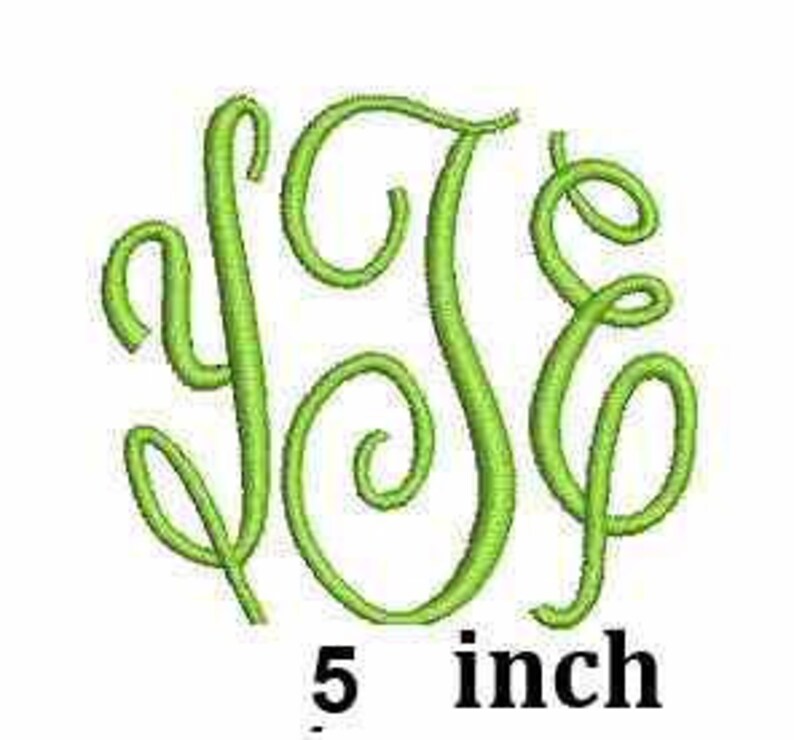 Chamberlain Fancy 5 Inch Monogram Embroidery Font - Etsy